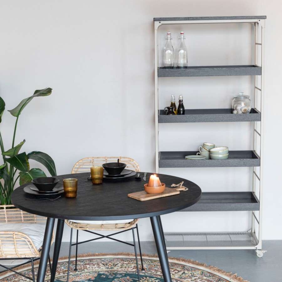 Industrial Cabinets | Display Shelves | Vintage Rattan & Metal