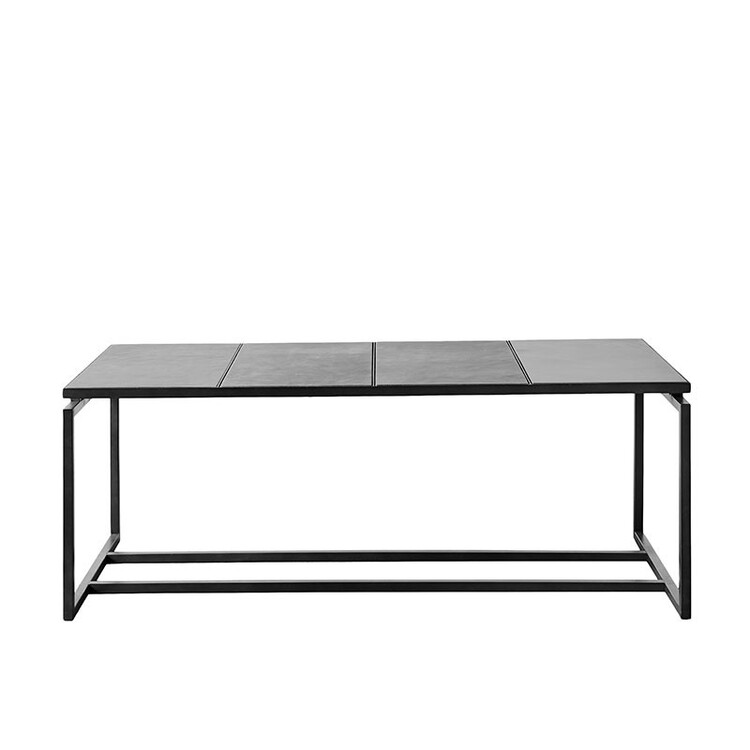 Muubs Austin Long Black Leather Coffee Table Accessories for the Home