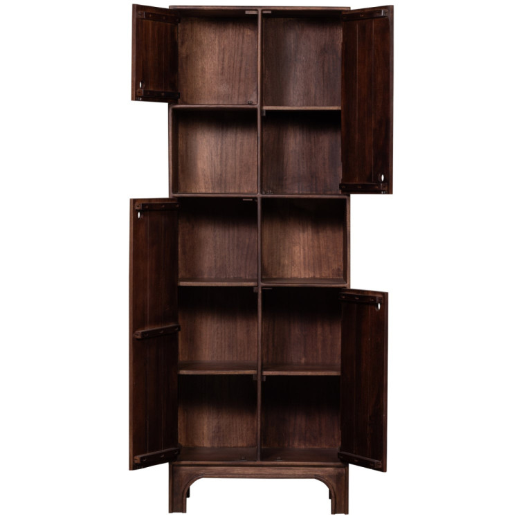 Staes Mango Wood Tall Storage Cabinet Accessories for the Home